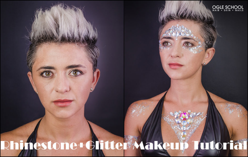 How To Apply Rhinestone + Glitter Makeup With This Easy Tutorial