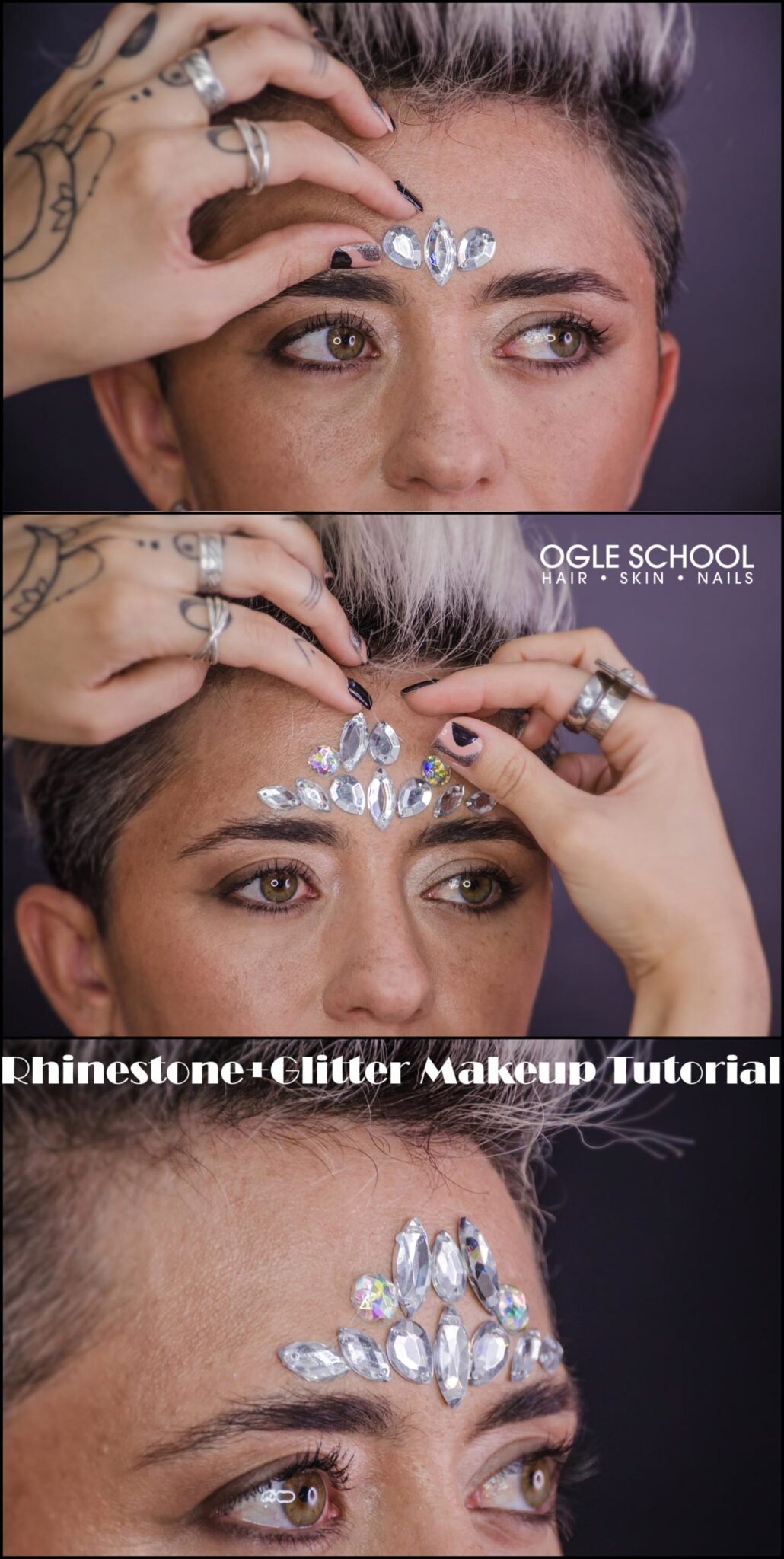 How To Apply Rhinestone + Glitter Makeup With This Easy Tutorial