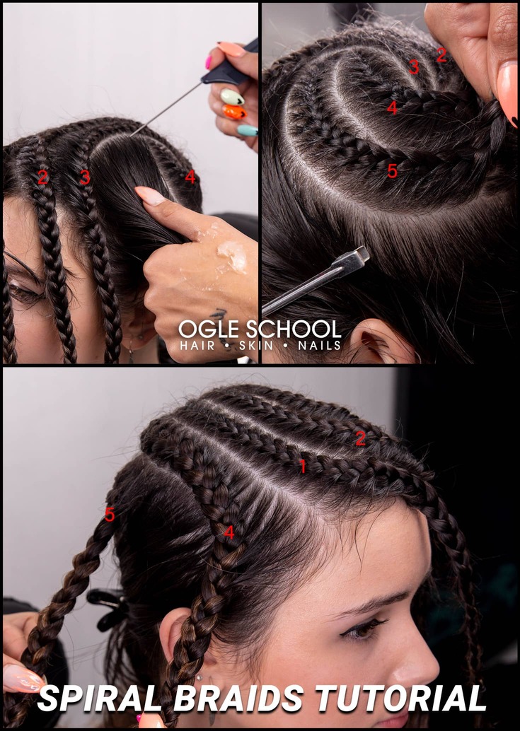 Tutorial: Demystify the Spiral Braids Look | Ogle School